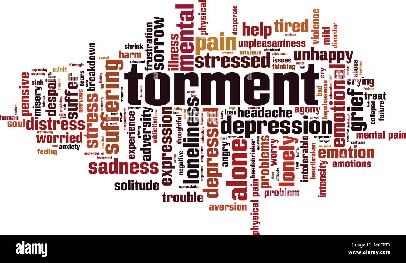 Torment word cloud concept. Vector illustration Stock Vector Image ...