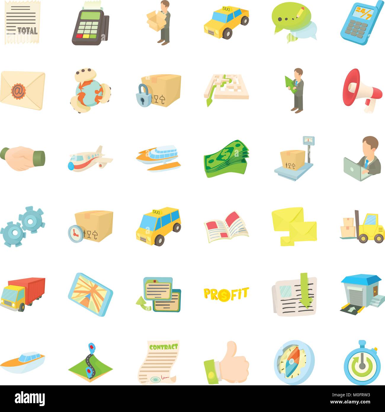 Service icons set, cartoon style Stock Vector Image & Art - Alamy