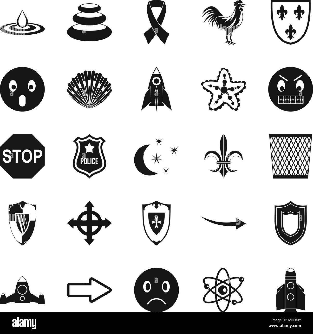 Favour icons set, simple style Stock Vector Image & Art - Alamy