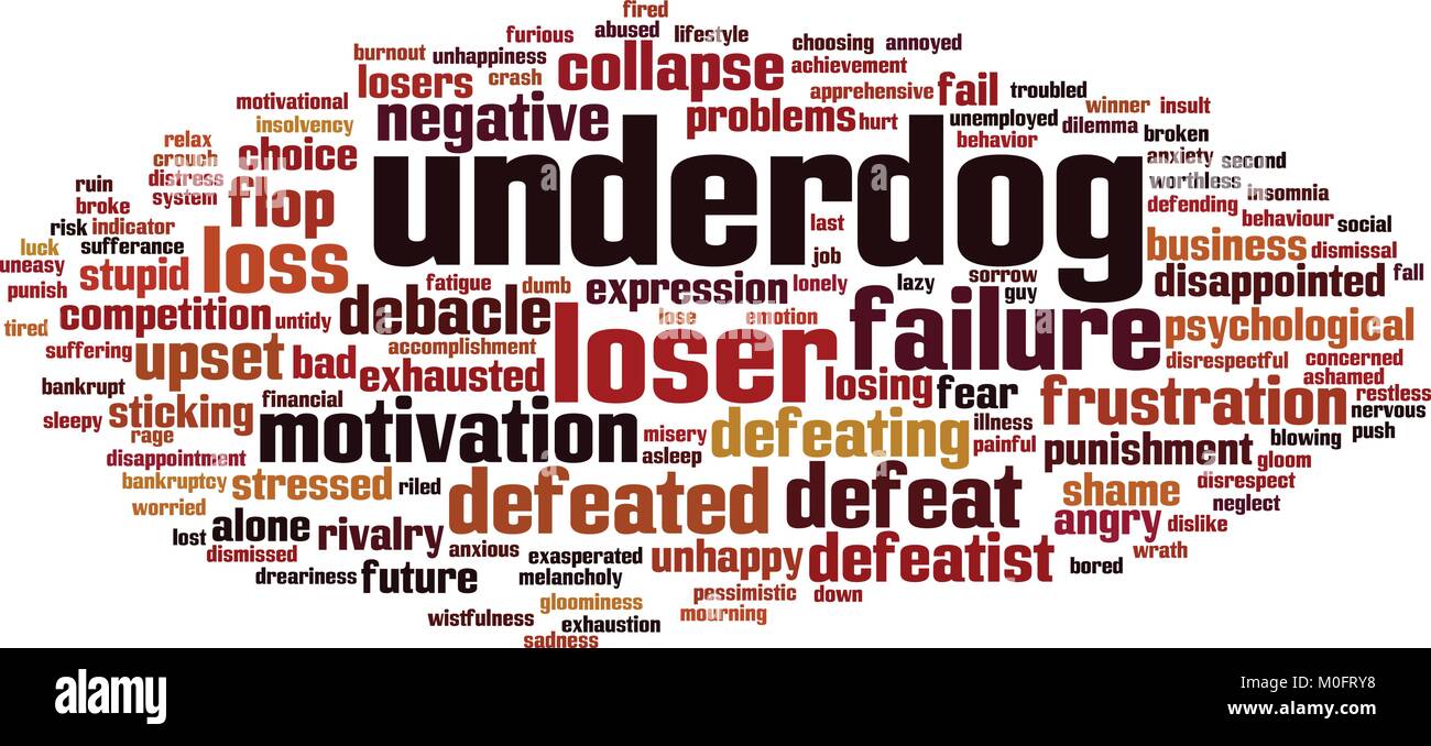 Underdog word cloud concept. Vector illustration Stock Vector Image ...