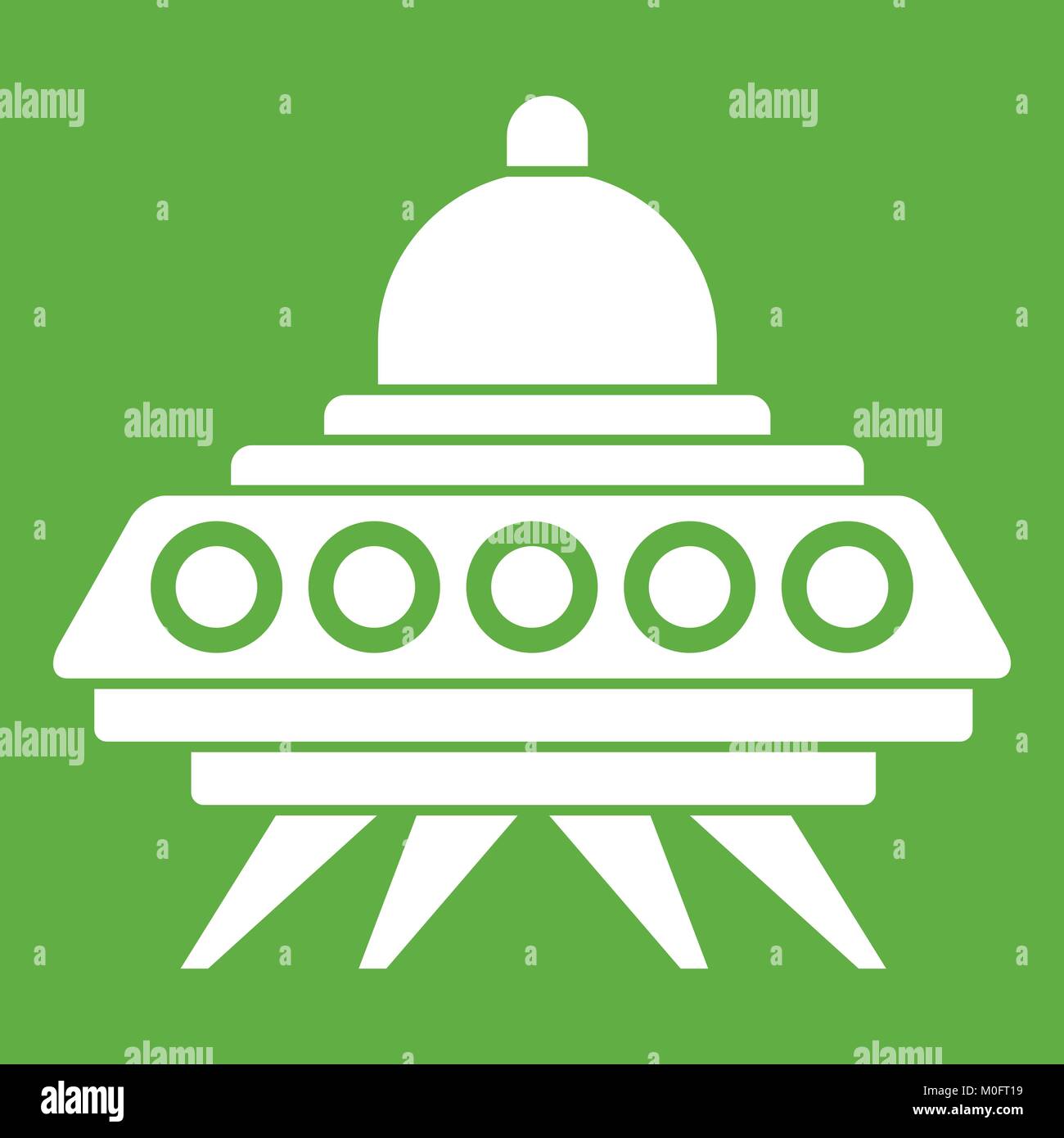 Alien spaceship icon green Stock Vector Image & Art - Alamy
