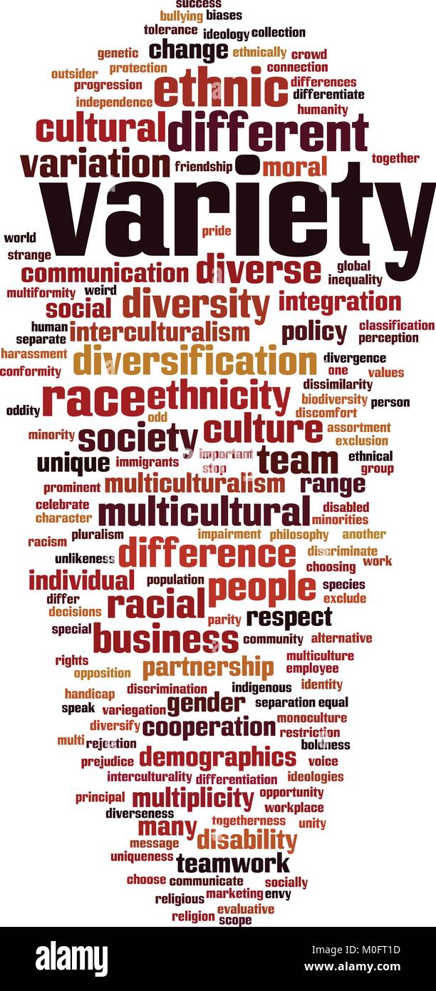 Variety word cloud concept. Vector illustration Stock Vector Image ...