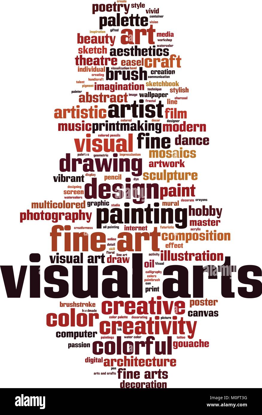 Visual arts word cloud concept. Vector illustration Stock Vector Image ...