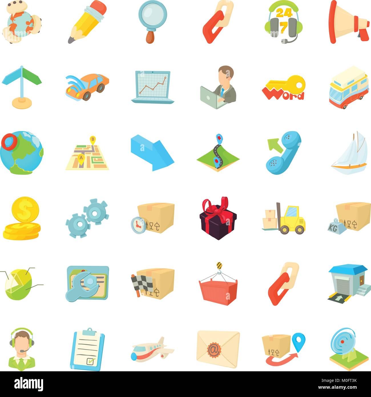 Support icons set, cartoon style Stock Vector Image & Art - Alamy