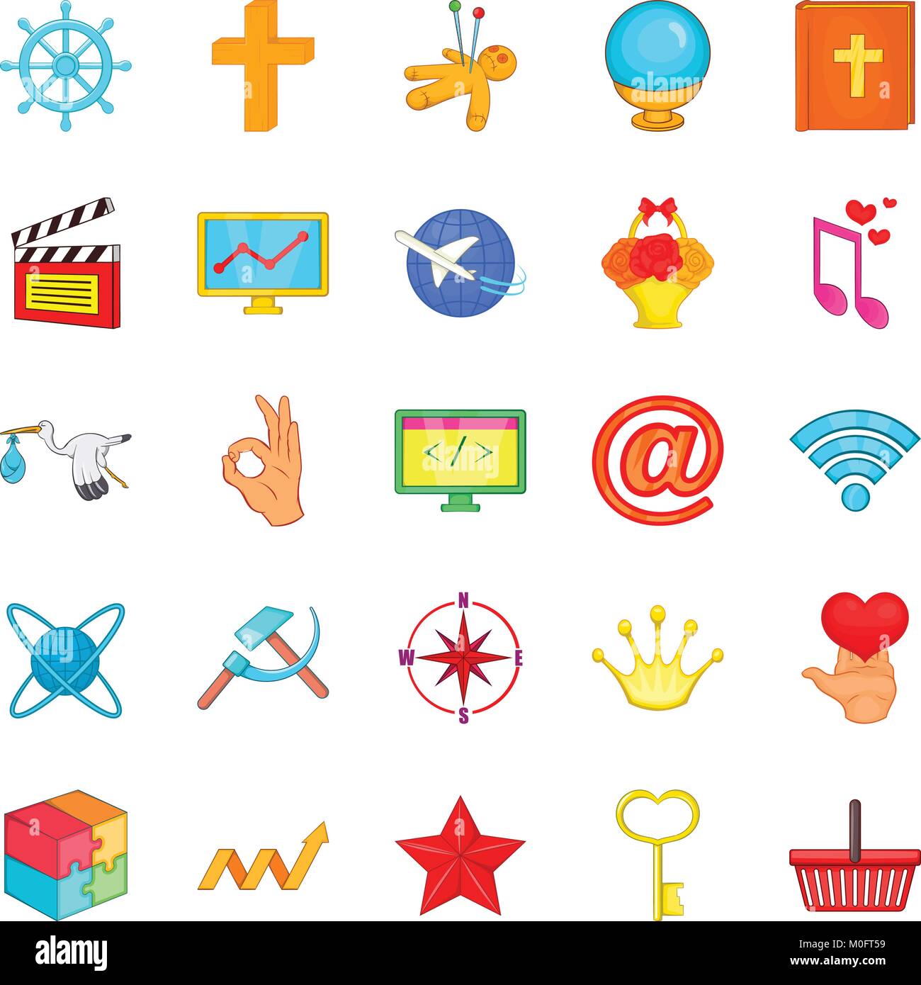 Image icons set, cartoon style Stock Vector Image & Art - Alamy
