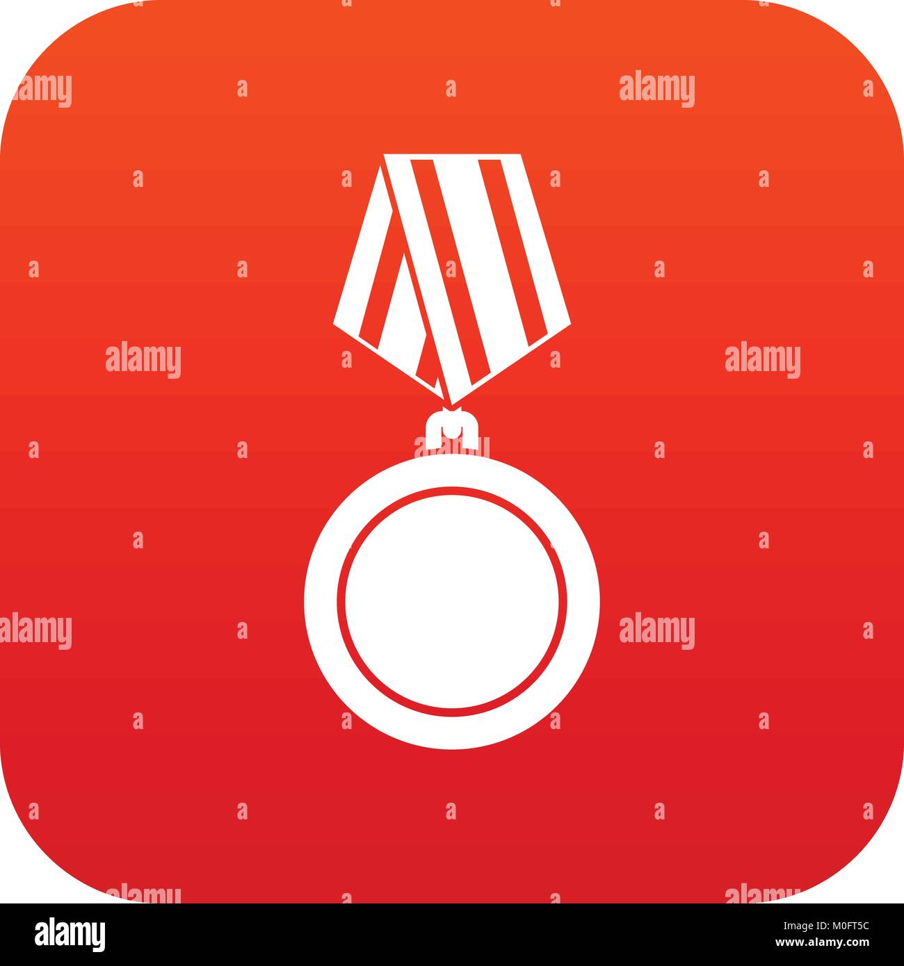 Winning medal icon digital red Stock Vector Image & Art - Alamy
