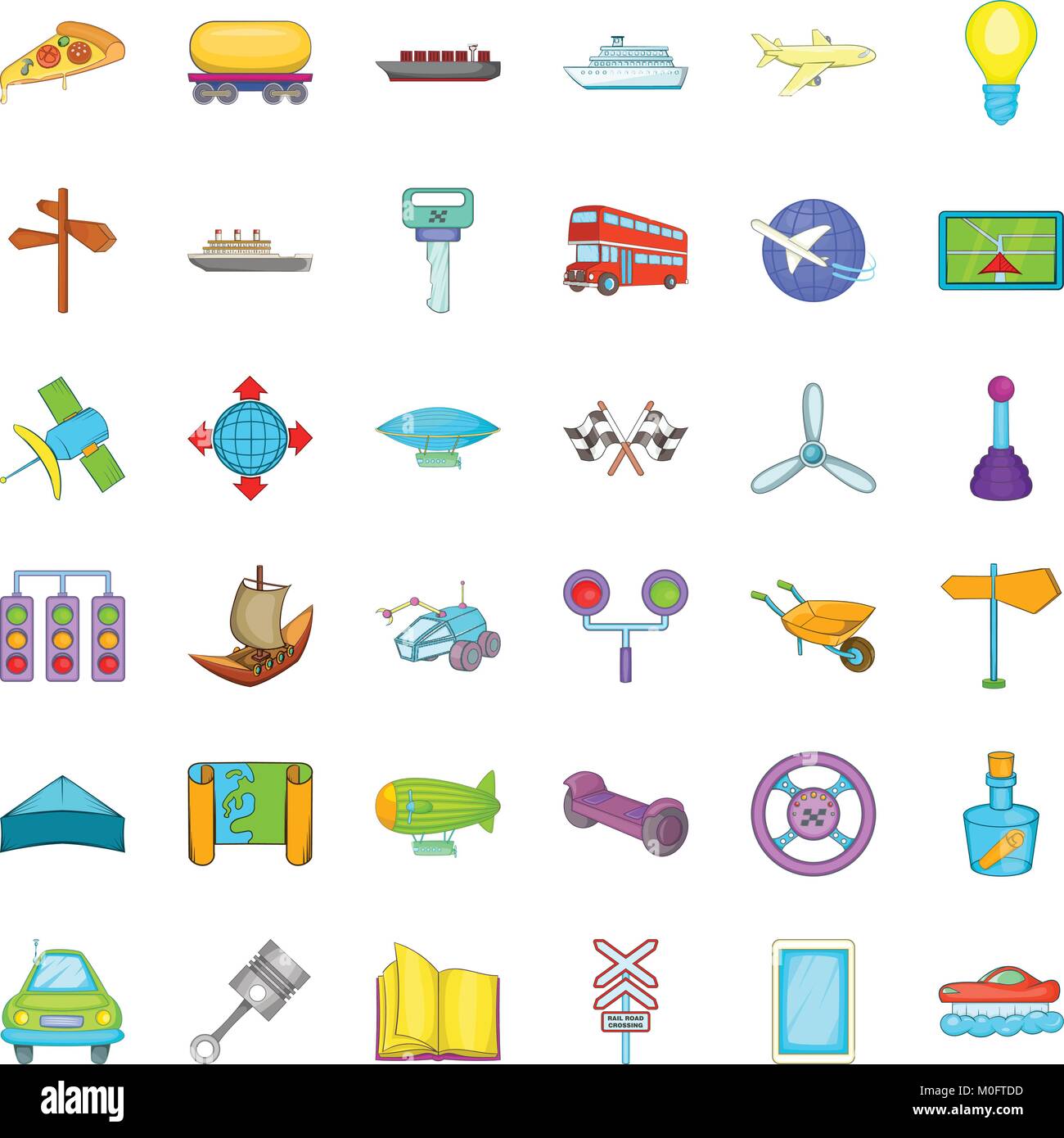 Shipping icons set, cartoon style Stock Vector Image & Art - Alamy