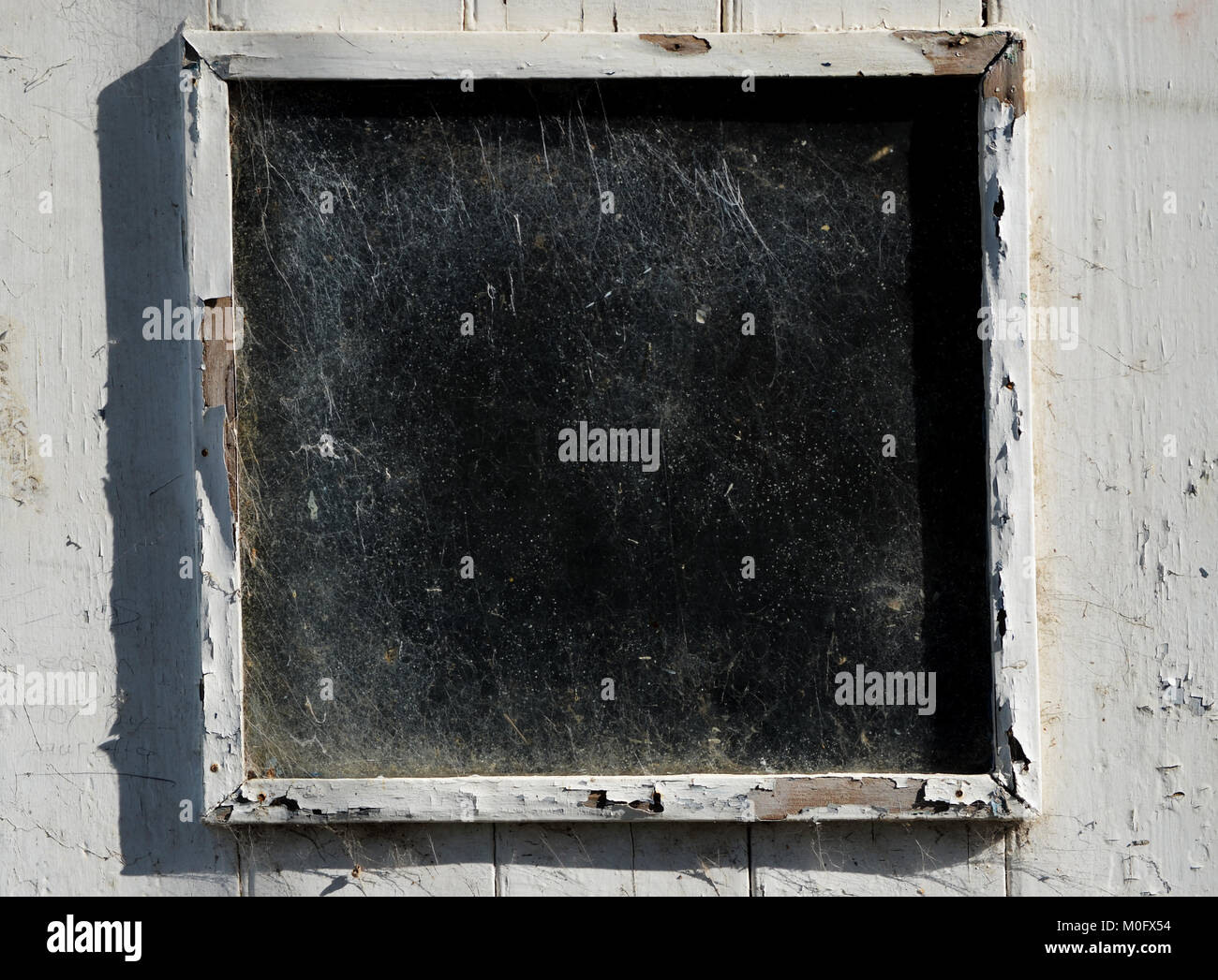 Self-isolating mental health black window Stock Photo - Alamy