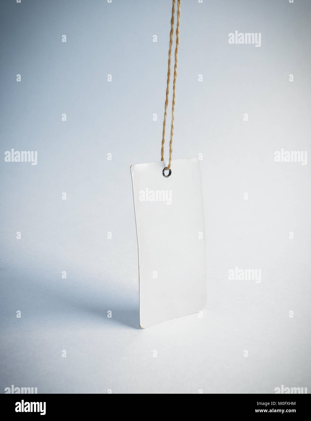 blank cardboard tag on a white background Stock Photo - Alamy