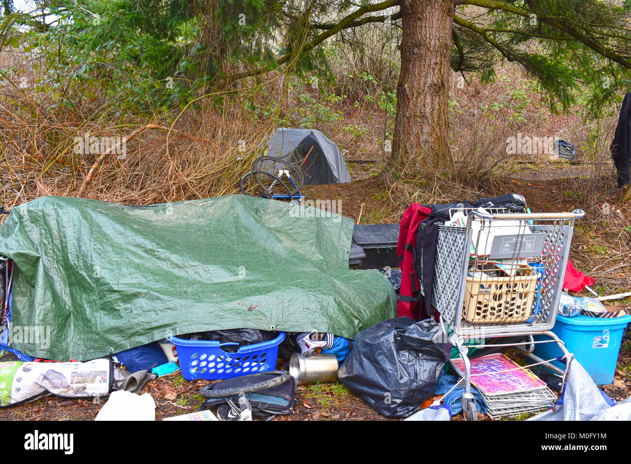 Homeless camp hi-res stock photography and images - Alamy