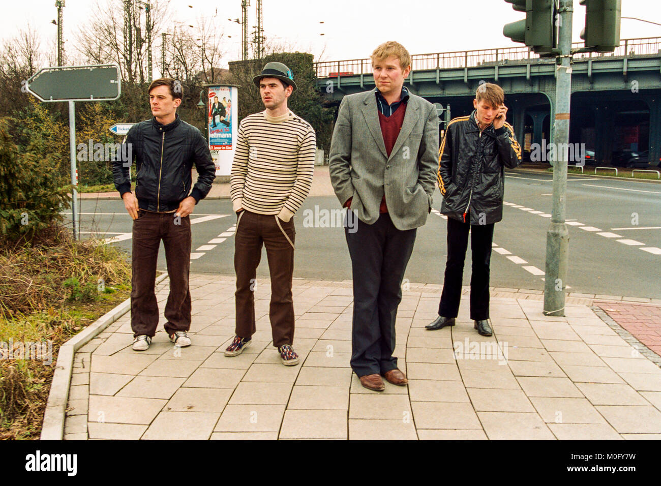 Scottish band Franz Ferdinand outside the Philipshalle stadium arena ...