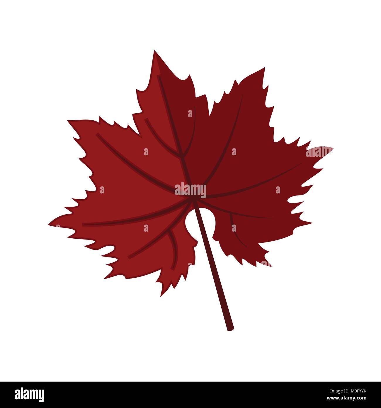 Dark Red Maple Leaf Vector Illustration Graphic Design Stock Vector ...