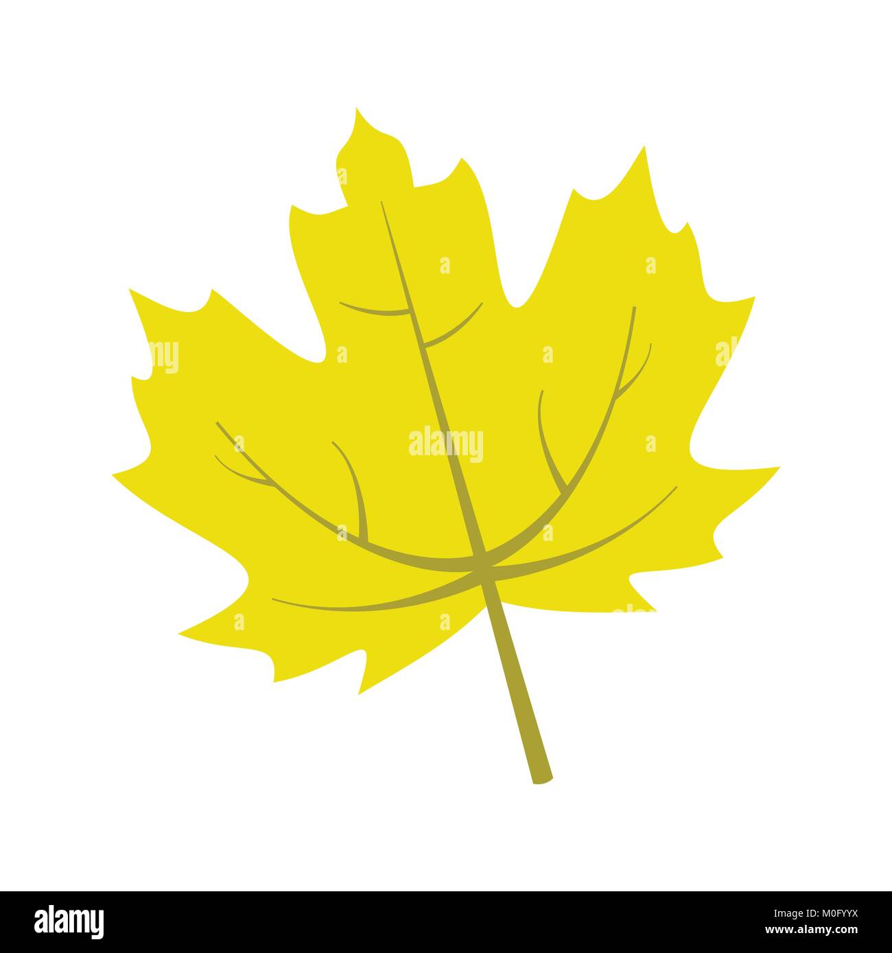 Yellow Maple Leaf Vector Illustration Graphic Design Stock Vector Image ...