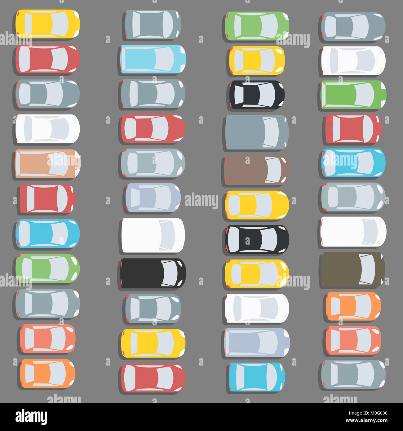 Parking lot illustration - vector car icon set Stock Vector Image & Art ...