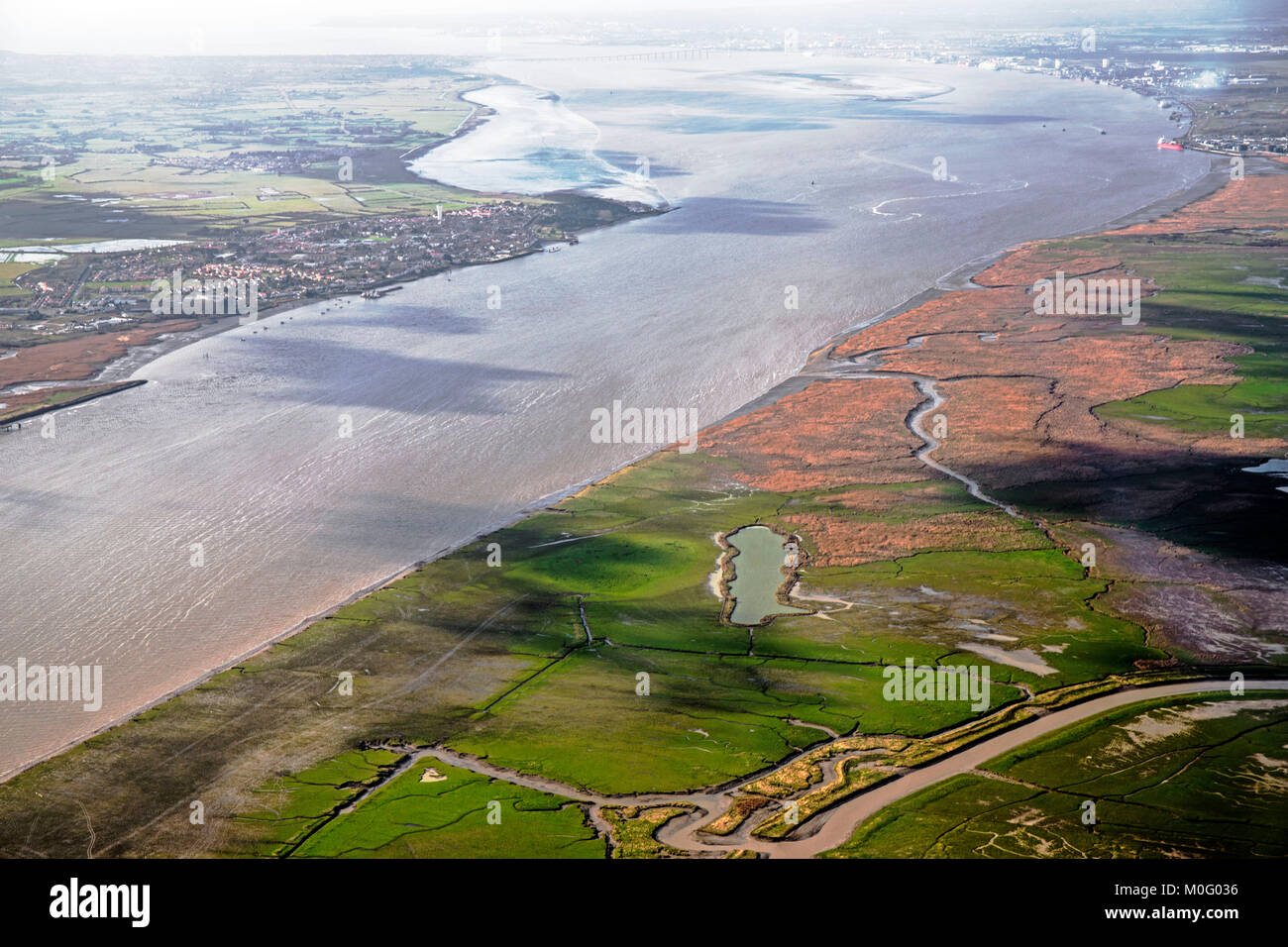 Aerial view of atlantic coast and marsh Stock Photo - Alamy