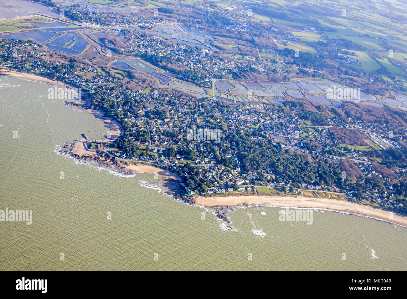 Aerial view of atlantic coast and marsh Stock Photo - Alamy