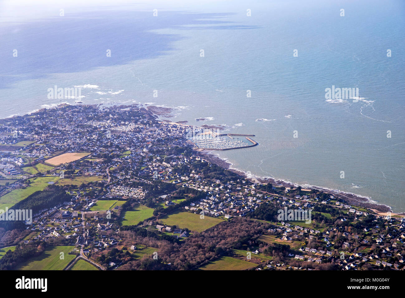 Aerial view of atlantic coast and marsh Stock Photo - Alamy