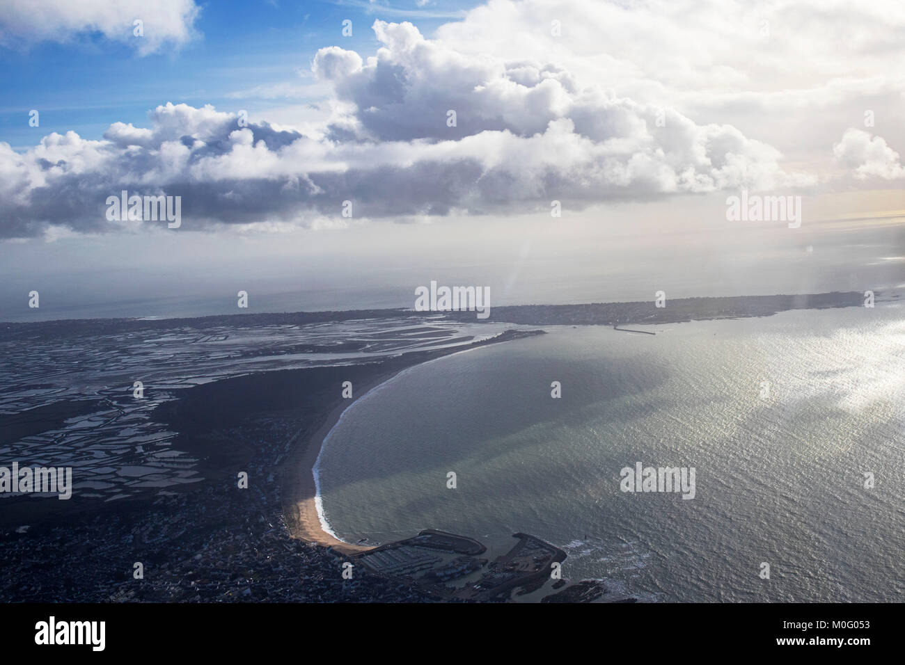 Aerial view of atlantic coast and marsh Stock Photo - Alamy