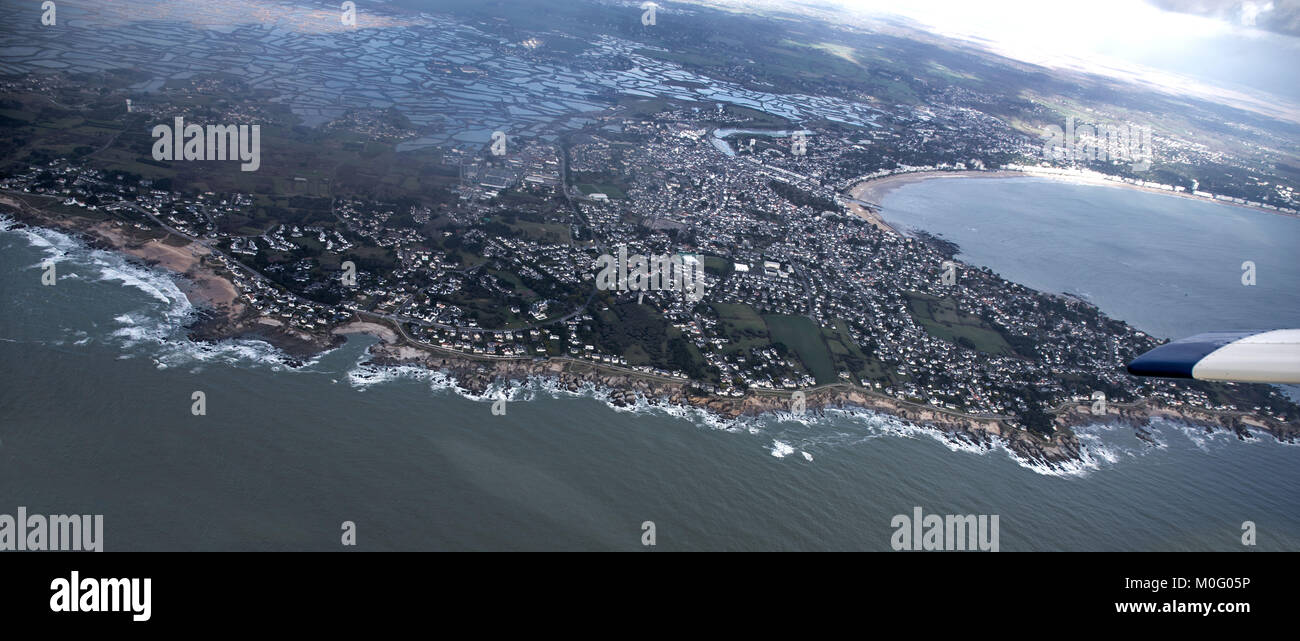 Aerial view of atlantic coast and marsh Stock Photo - Alamy