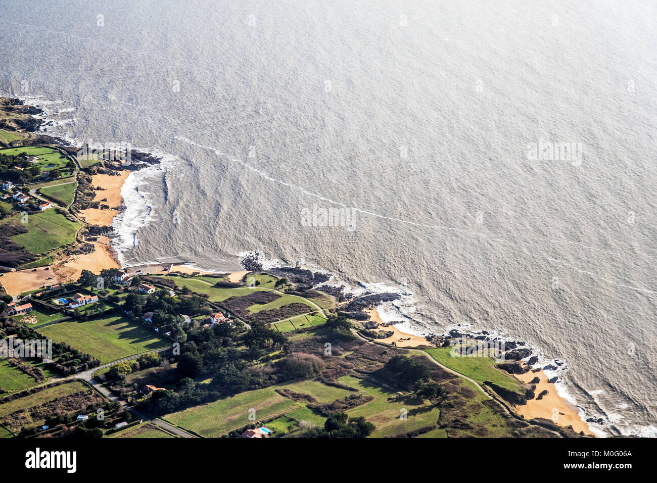 Aerial view of atlantic coast and marsh Stock Photo - Alamy