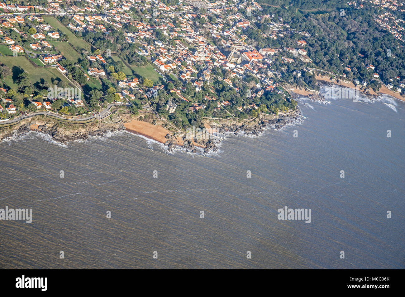 Aerial view of atlantic coast and marsh Stock Photo - Alamy