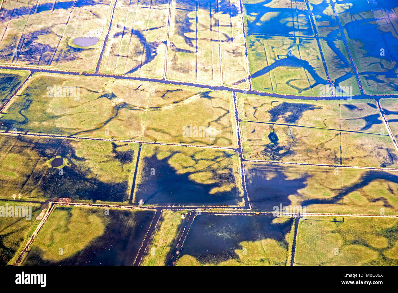 Aerial view of atlantic coast and marsh Stock Photo - Alamy