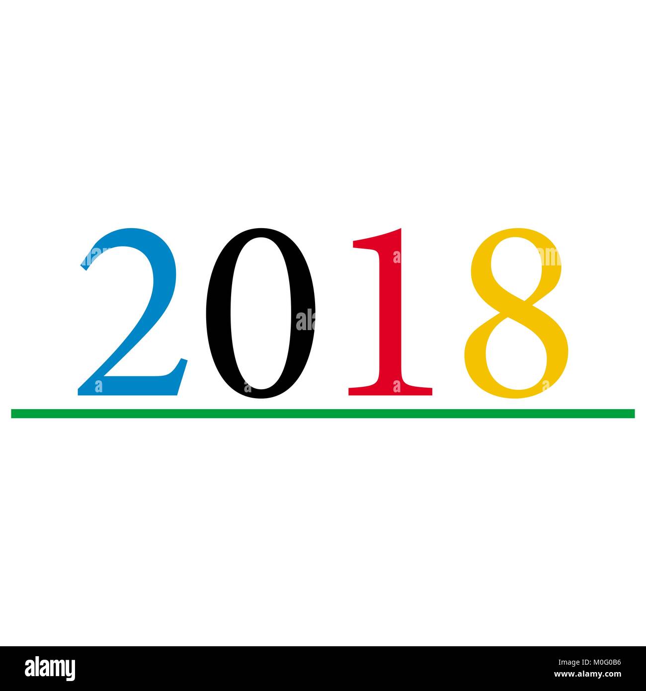 2018 text Stock Vector Images - Alamy