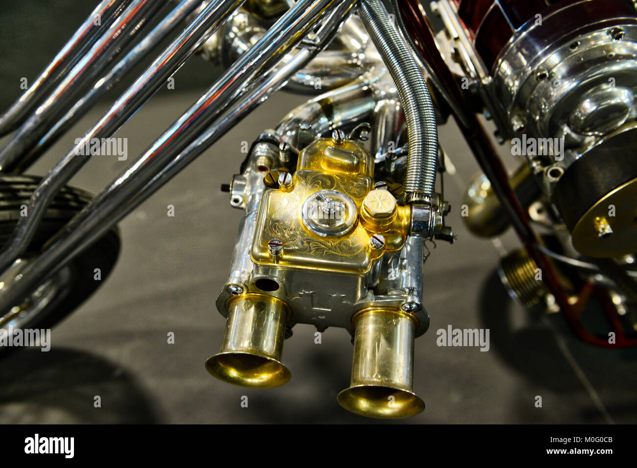 Custom Motorcycles and custom parts Stock Photo - Alamy