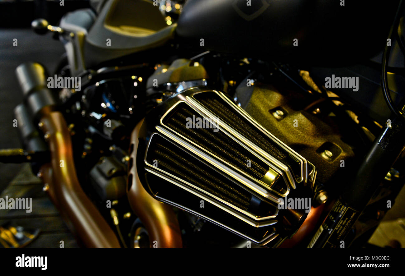 Custom Motorcycles and custom parts Stock Photo - Alamy