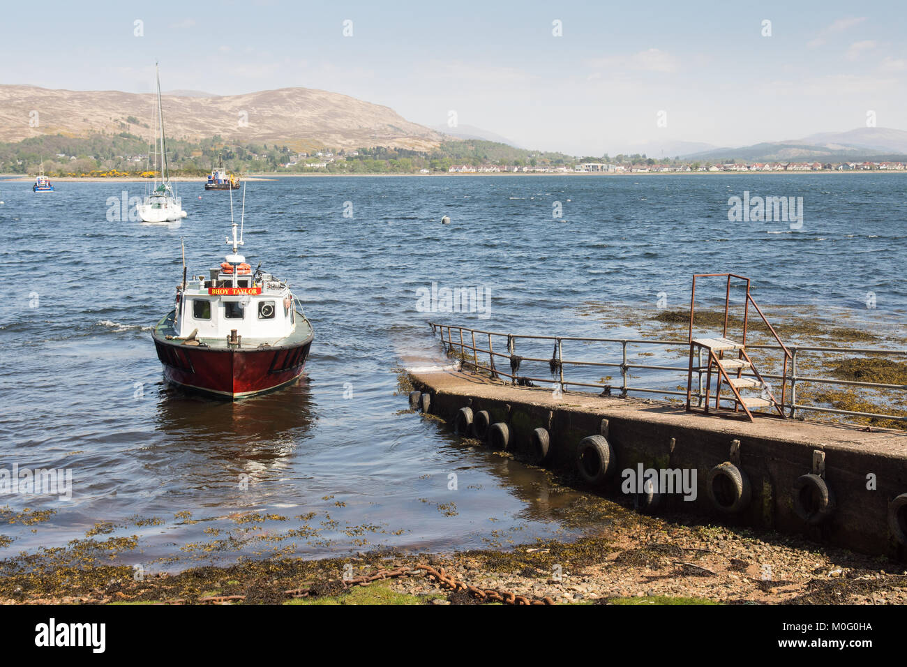 Fort William, Scotland, UK - May 11, 2016: The Camusnagaul ferry ...