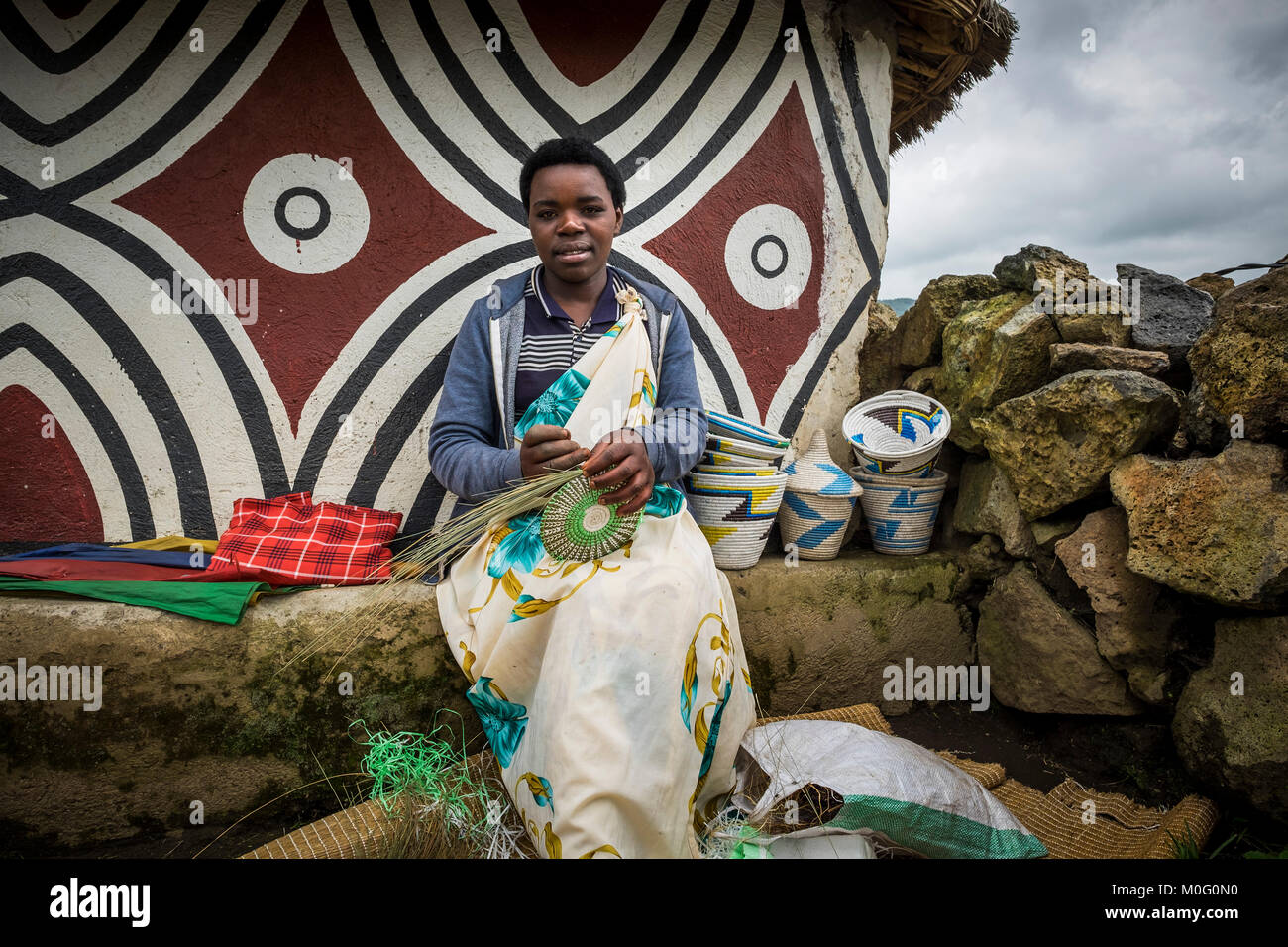 Rwanda, Ruhengeri, Musanze, Iby'Iwacu Cultural village Stock Photo - Alamy