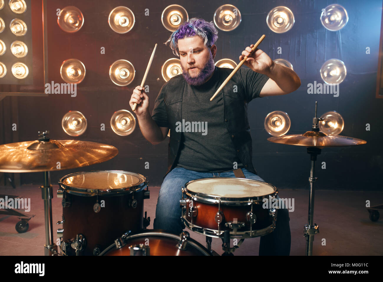 Bearded drummer hi-res stock photography and images - Alamy
