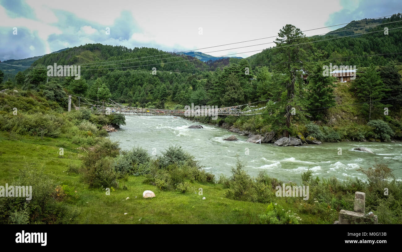 Thimphu bridge mountain nature hi-res stock photography and images - Alamy