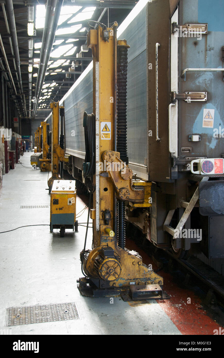 The maintenance of modern railway freight vehicles Stock Photo - Alamy