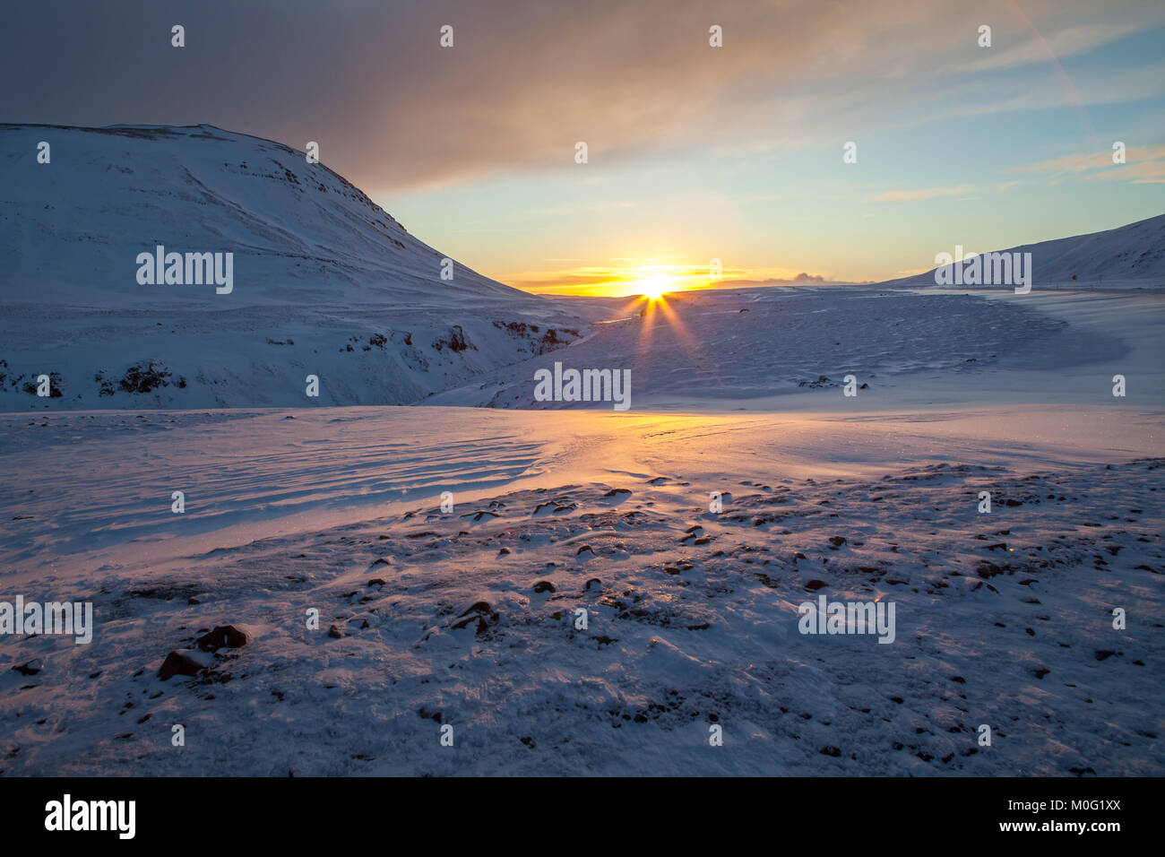 Sunrise above the Thorufoss waterfall taken on a Games of thrones ...