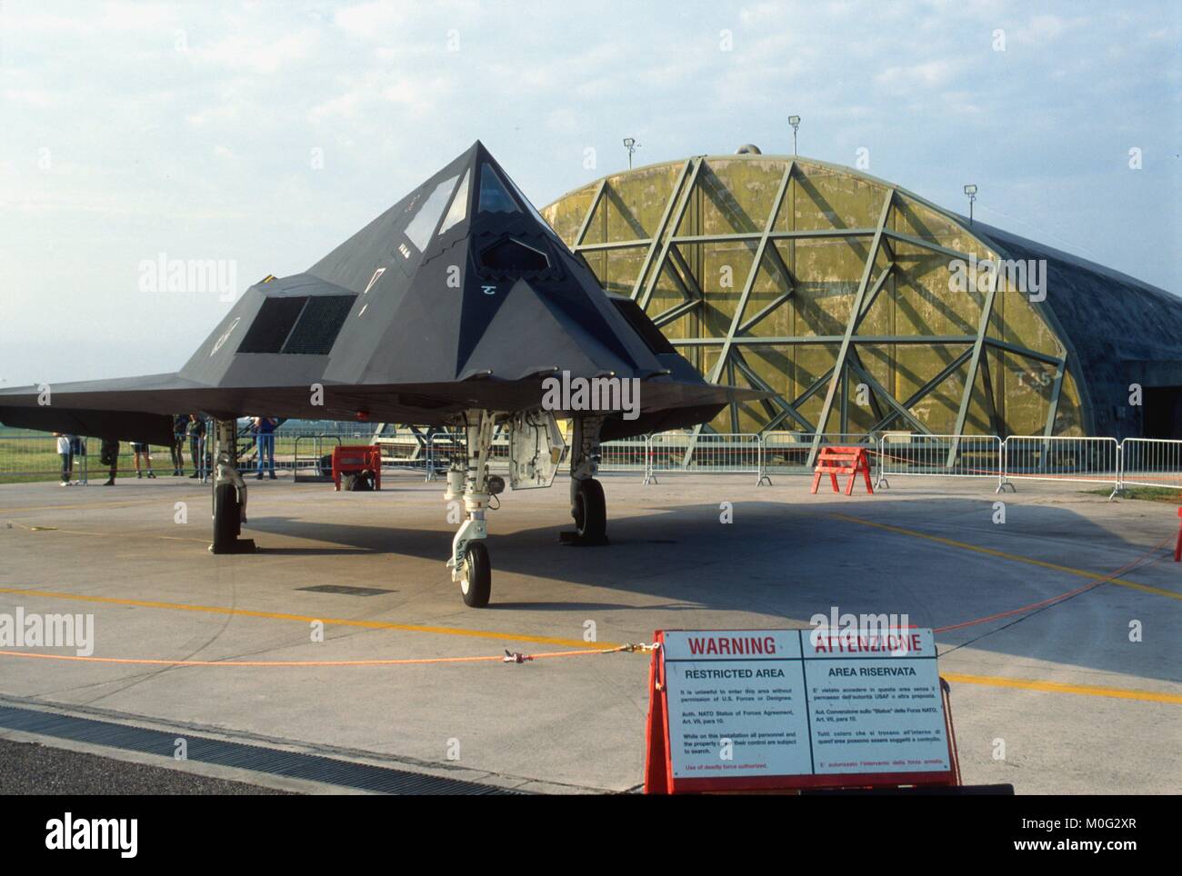 stealth fighter F 117 of the US Air Force on Aviano air base (Italy ...