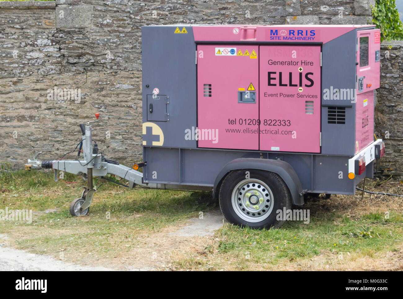 Diesel Trailer Mounted Portable Generator, UK Stock Photo - Alamy