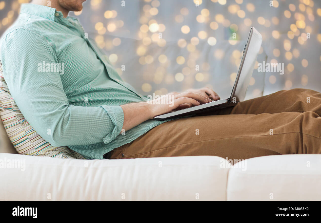 Laptop lights male hi-res stock photography and images - Alamy