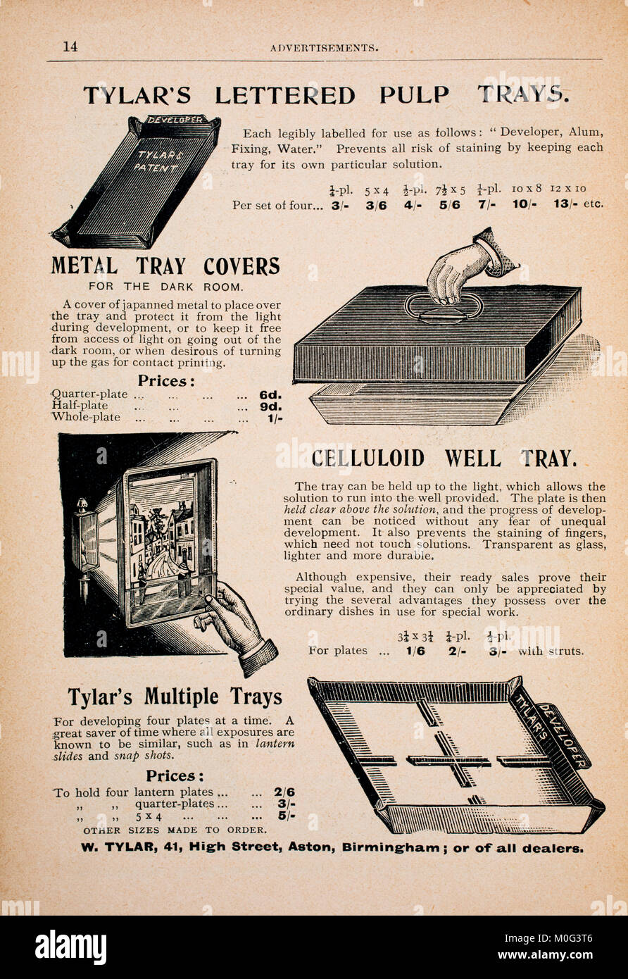 Tylars Photographic printing equipment advertisement from Photography ...