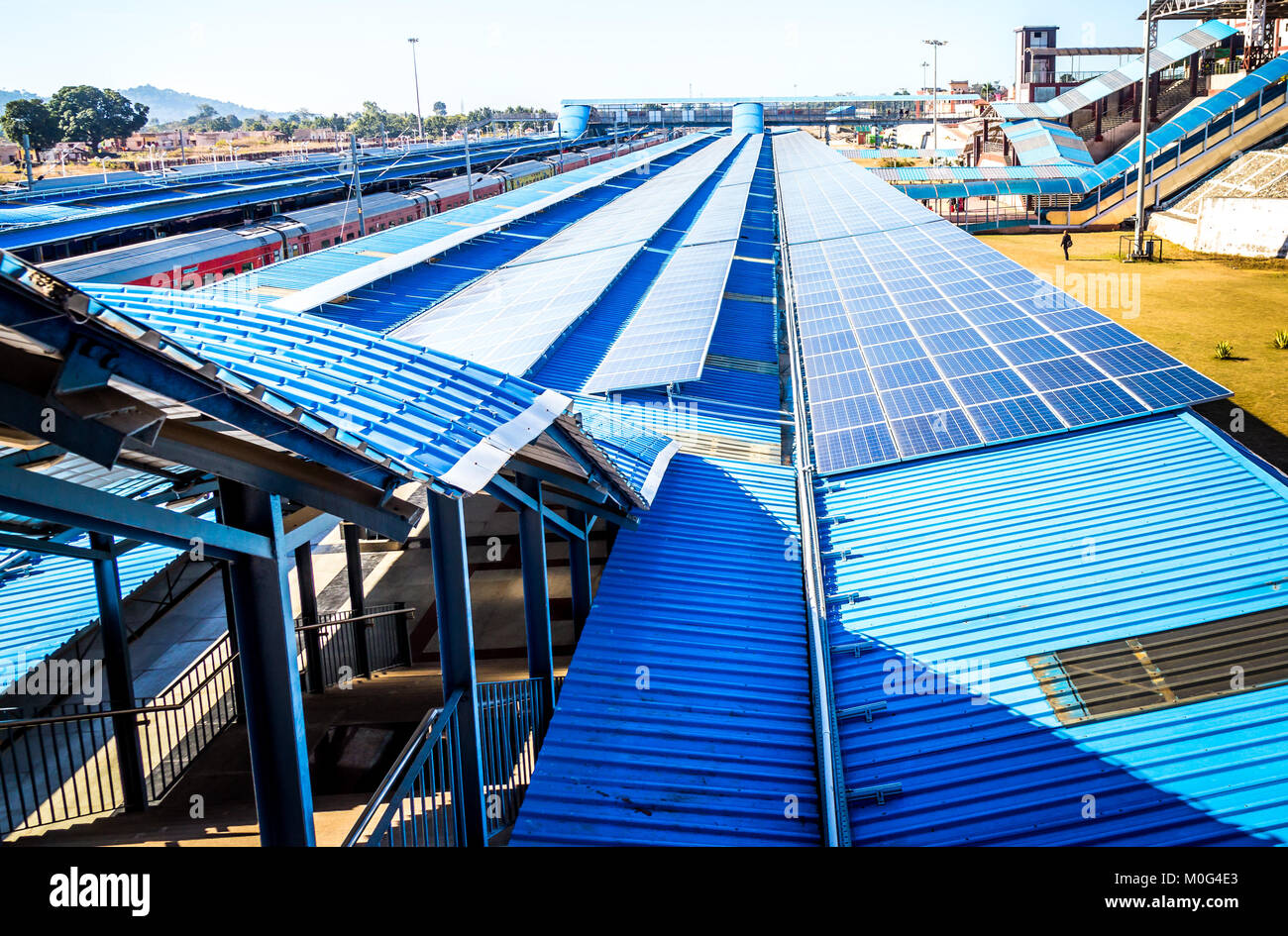 Solar Panel Installations on a railway station to preserve environment ...