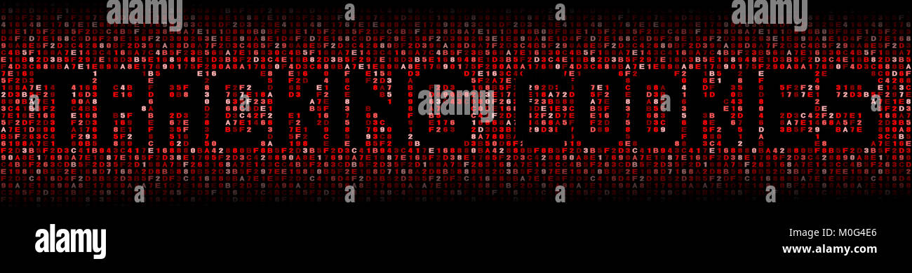 Tracking Cookies text on hex code illustration Stock Photo - Alamy
