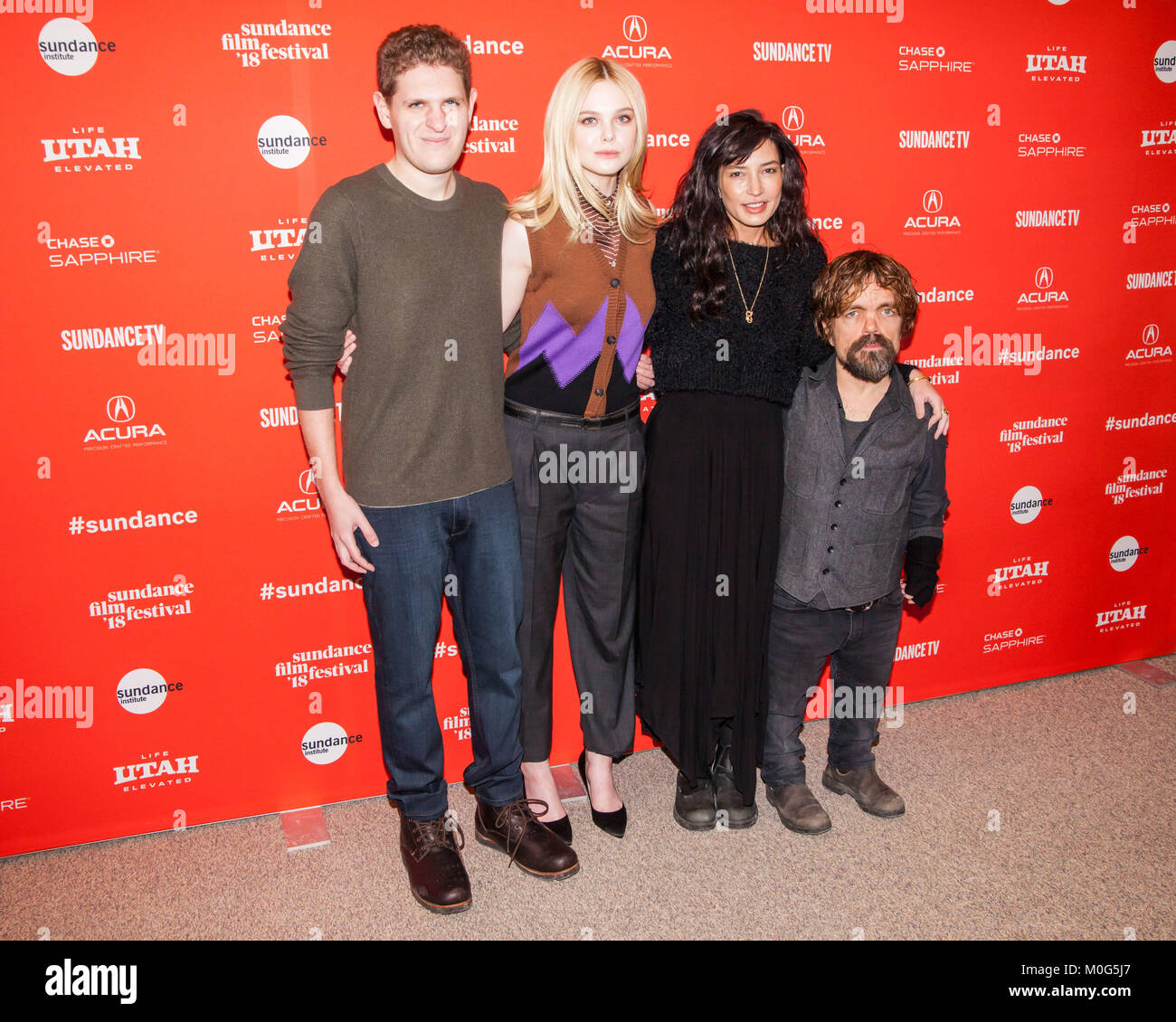 (L-R) Screenwriter Mike Makowsky, Elle Fanning, director Reed Morano ...