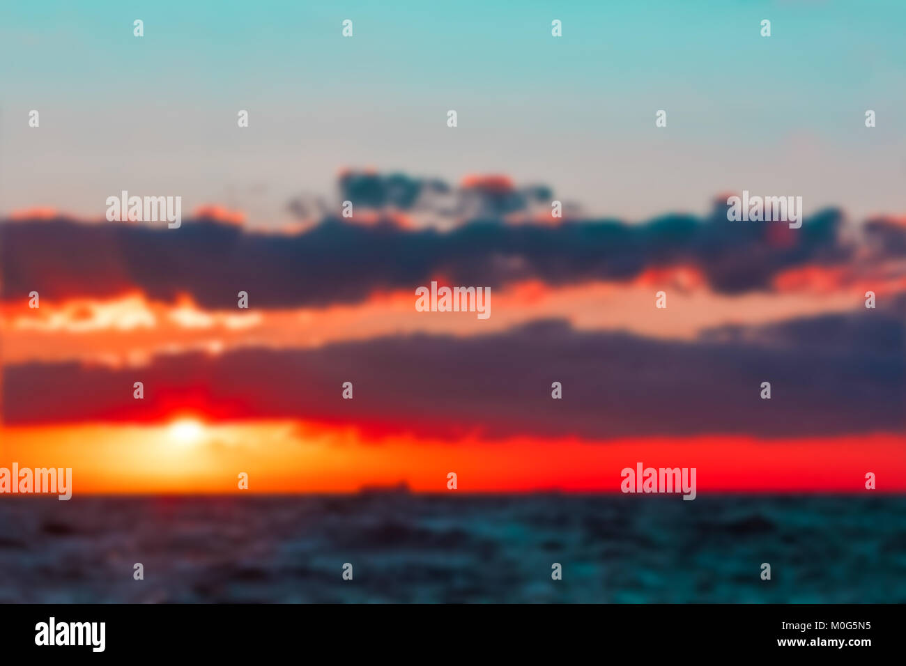 Hot sunset - soft lens bokeh image. Defocused background Stock Photo ...