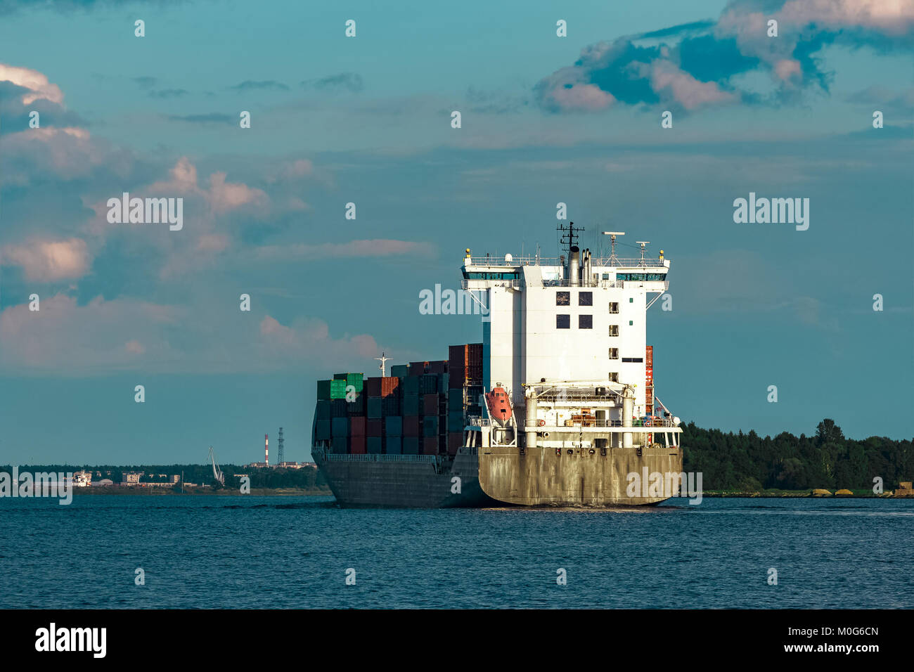 Black container ship. Global logistics and production transfer Stock ...