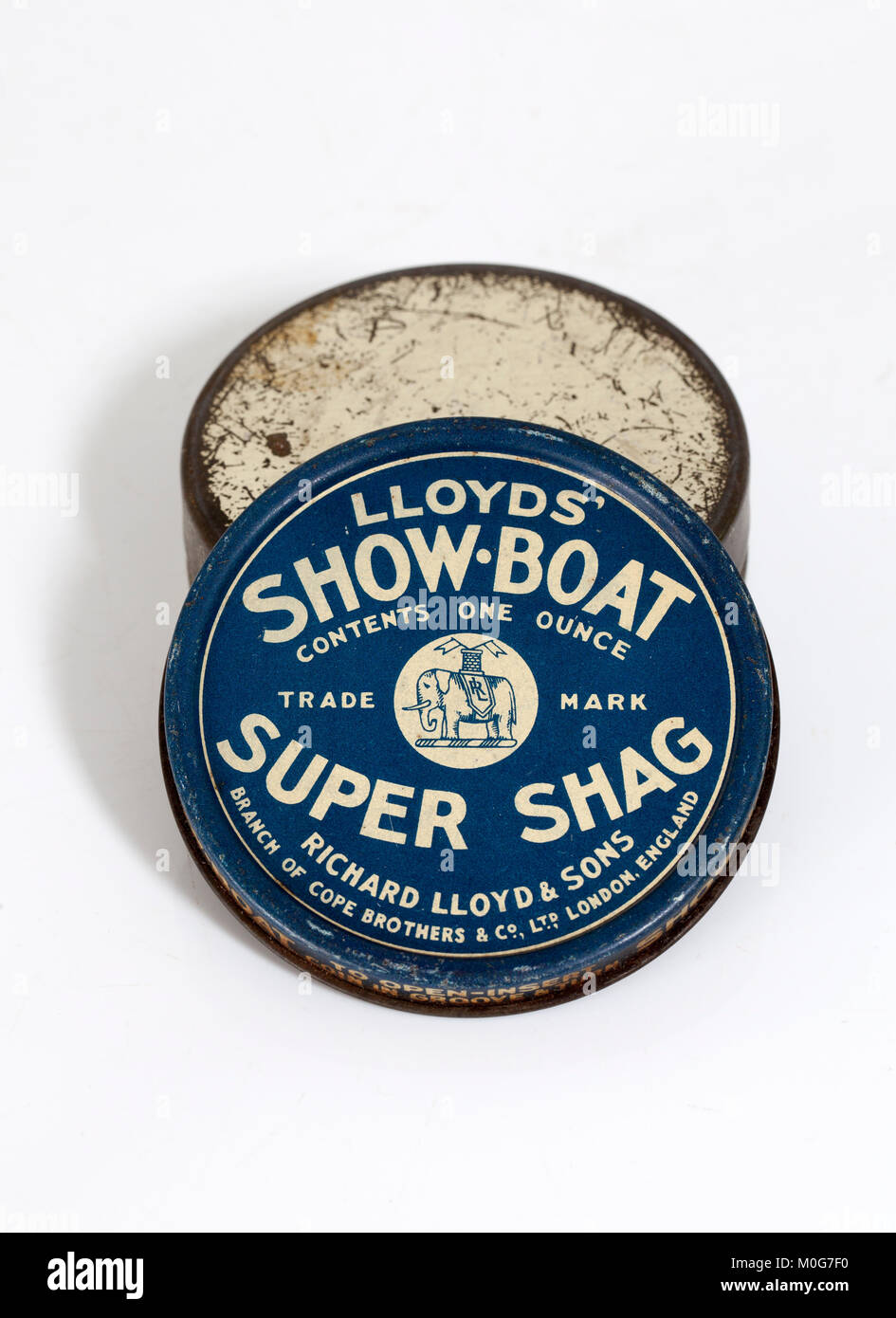 A Vintage Tin of Lloyds Showboat Super Shag Cigarette Tobacco Stock ...