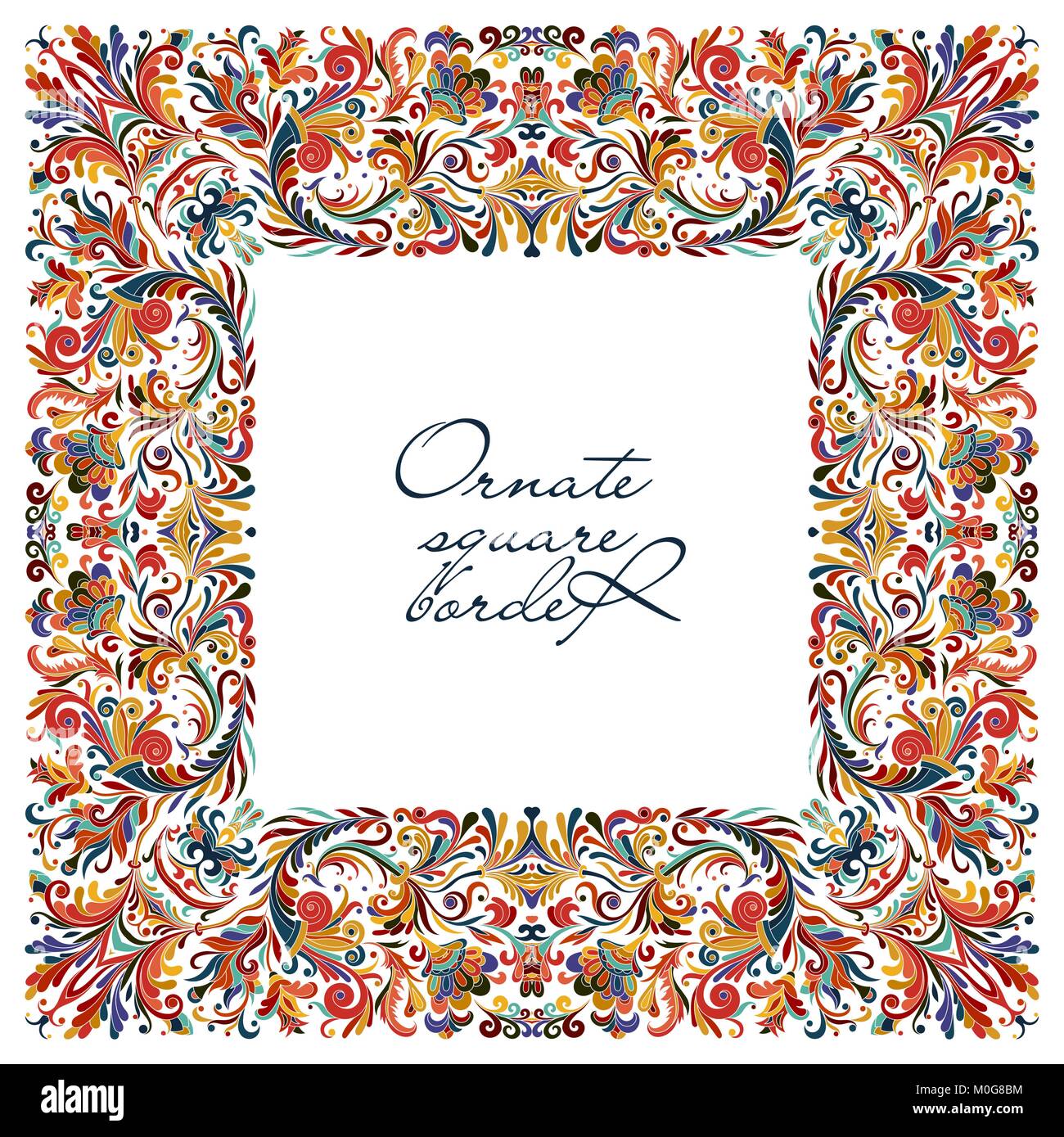 Ornate border vector hi-res stock photography and images - Alamy