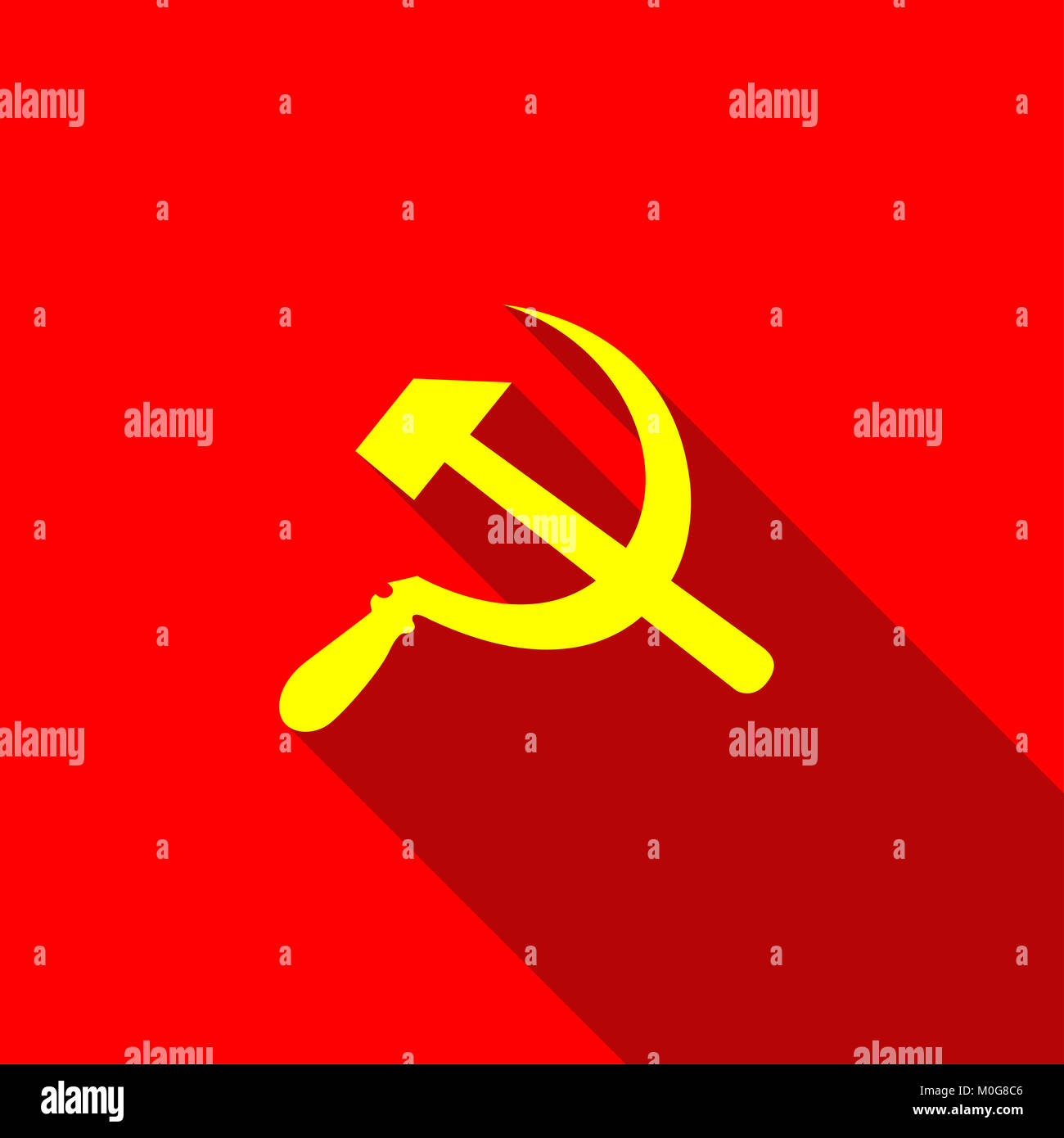 Hammer and Sickle communist symbol vector Stock Photo - Alamy