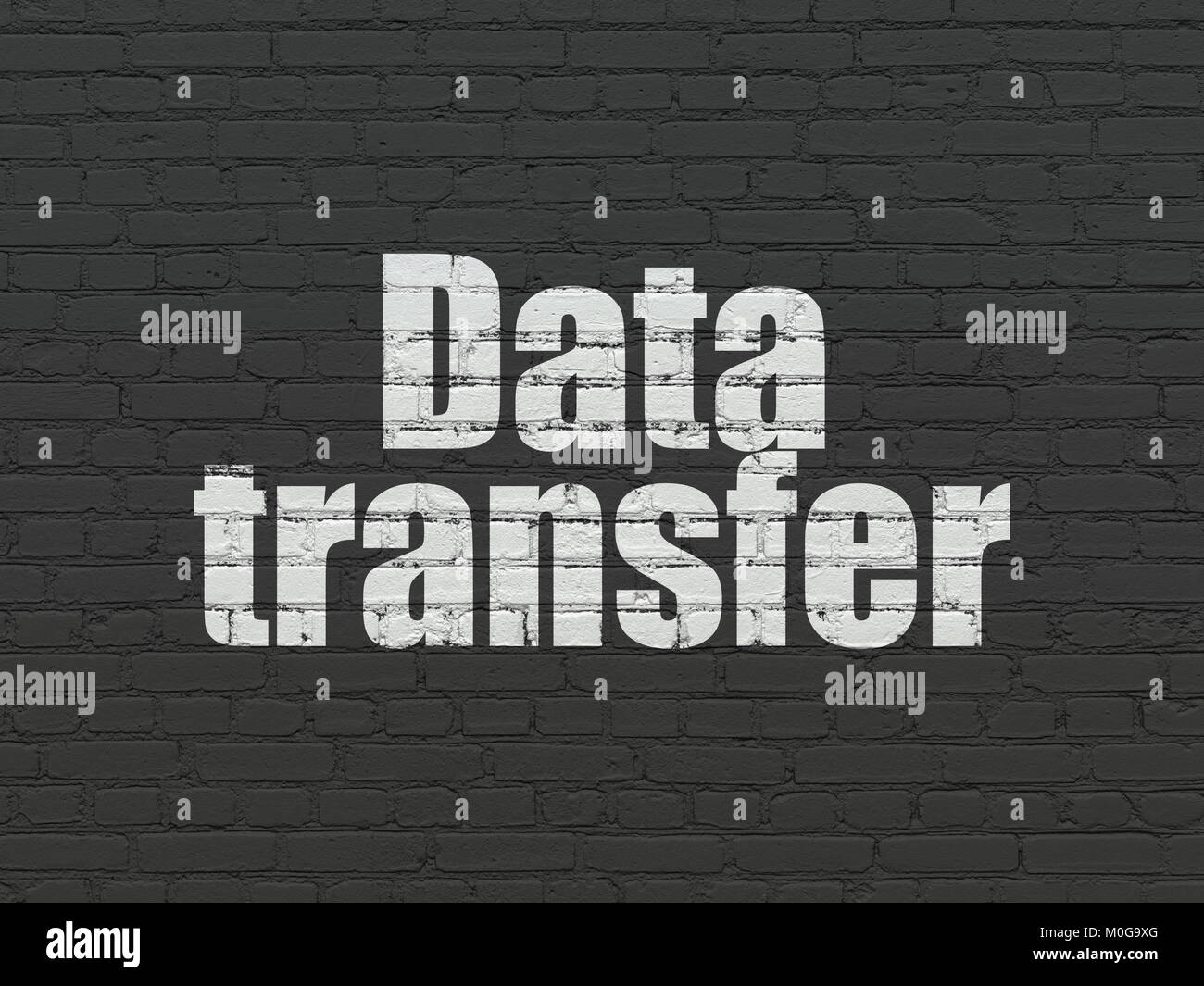 Data concept: Data Transfer on wall background Stock Photo - Alamy