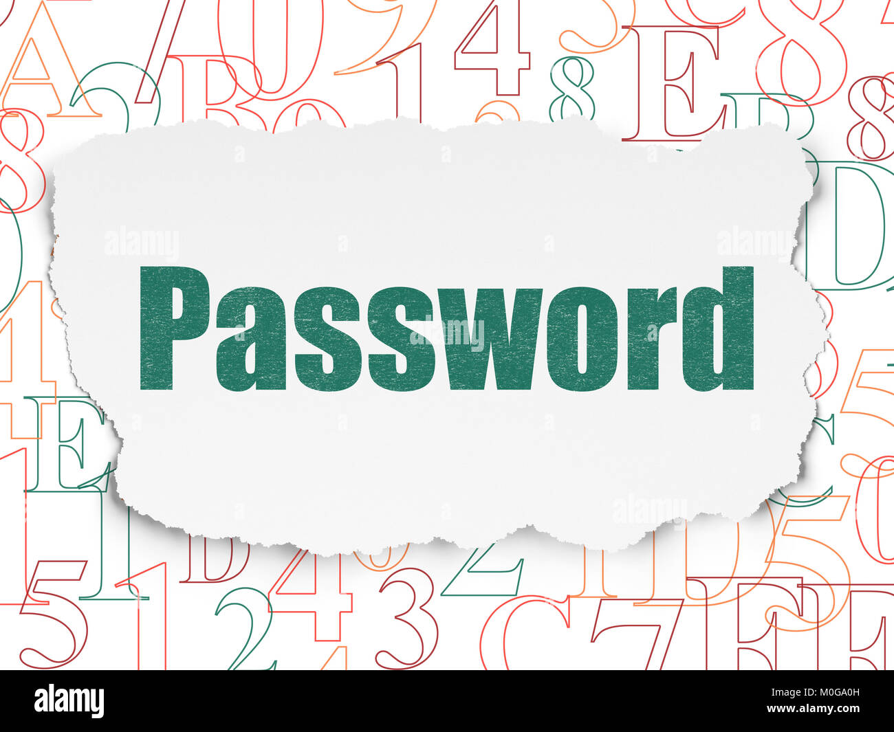 Privacy concept: Password on Torn Paper background Stock Photo - Alamy