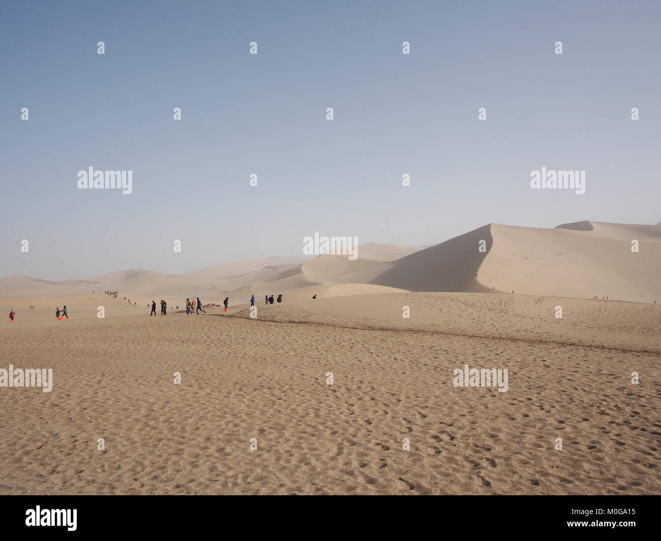 A Part of Silk Road in Dunhuang Desert. Travel in Dunhuang City, Gansu ...